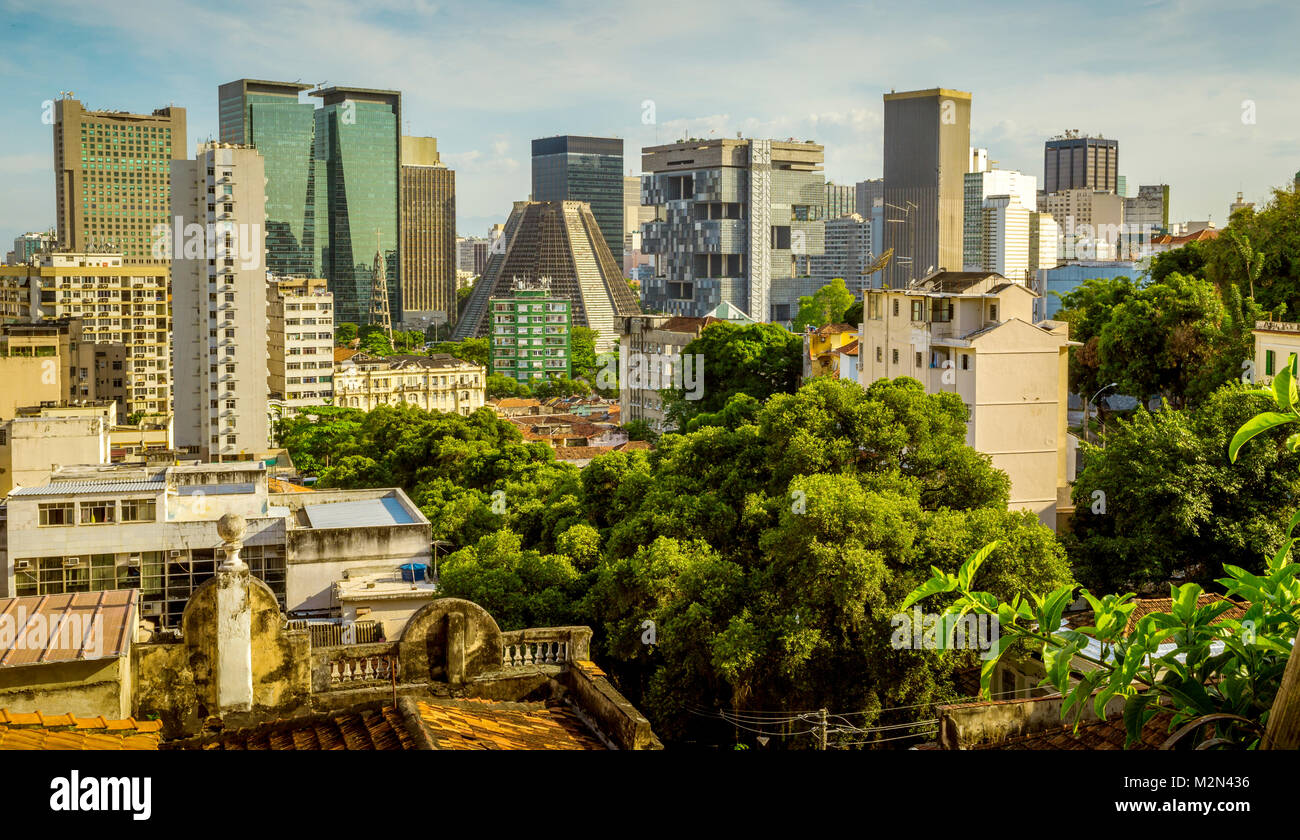 Skyline of Rio de Janeiro city center, Brazil Stock Photo - Alamy