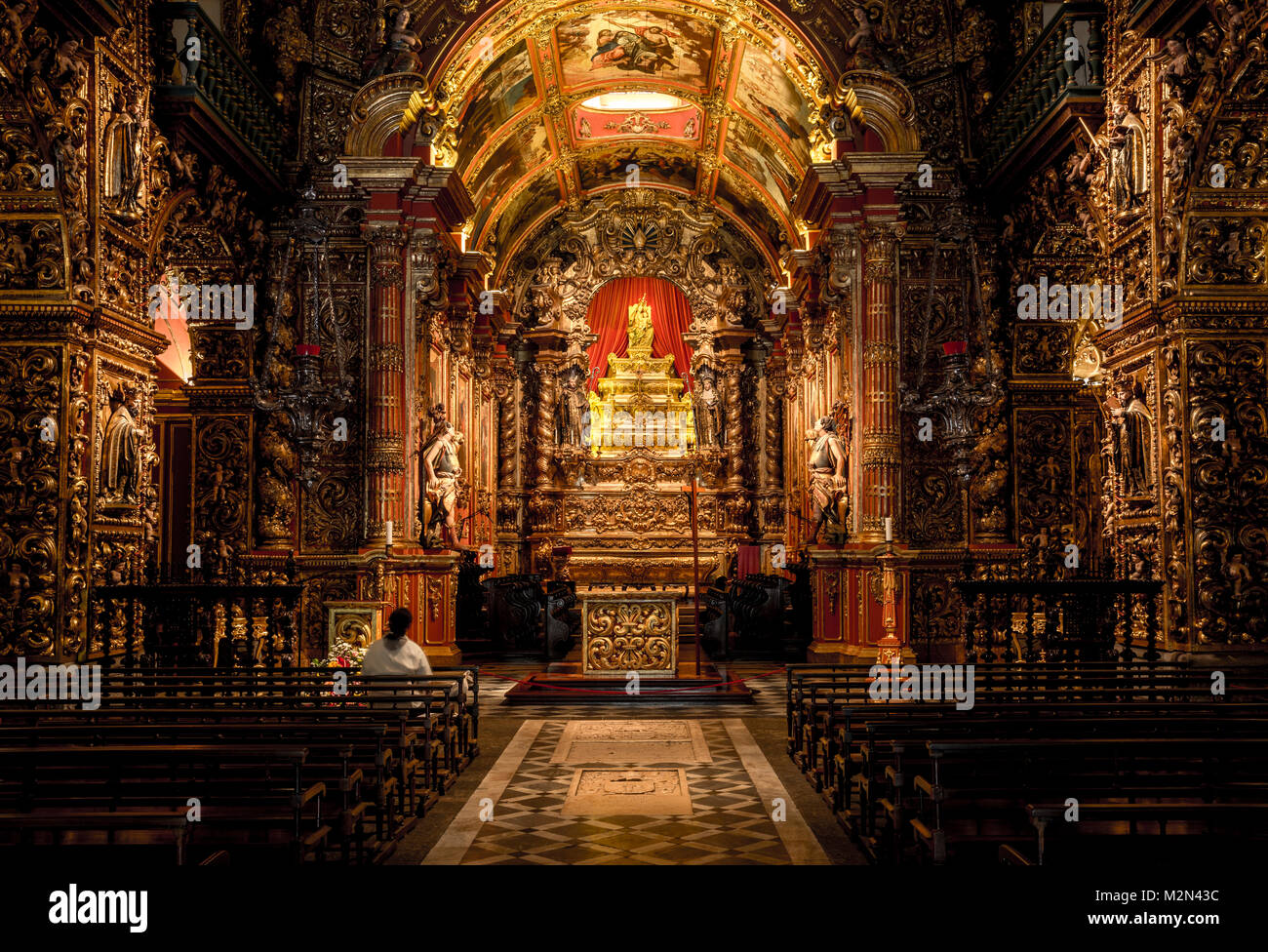 Rio de Janeiro, Brazil - December 22, 2017: Chapel in Sao Bento ...