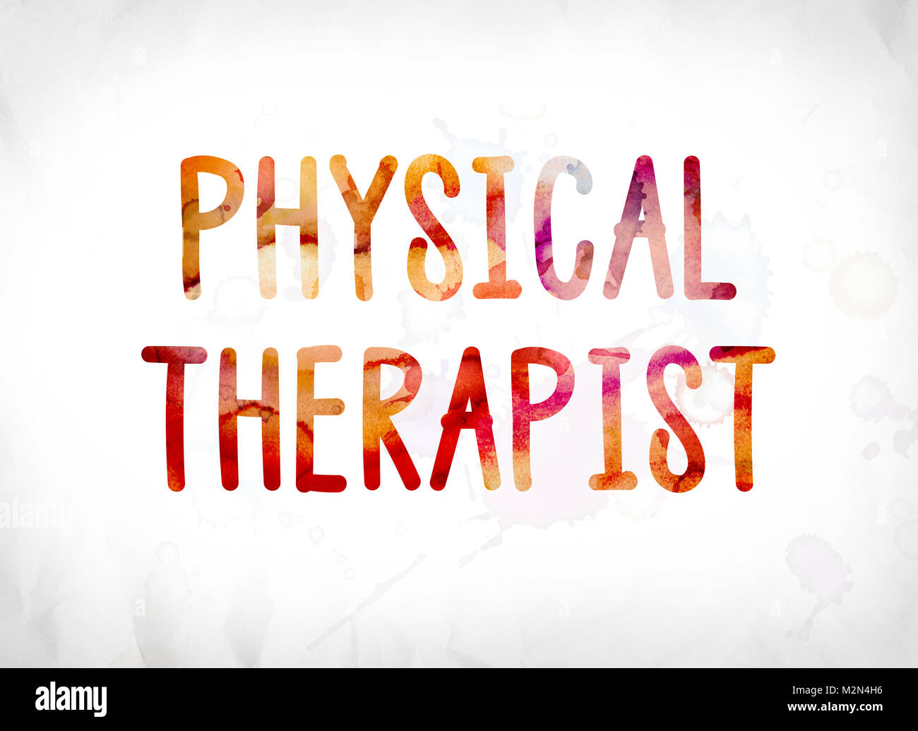 The words Physical Therapist concept and theme painted in colorful ...