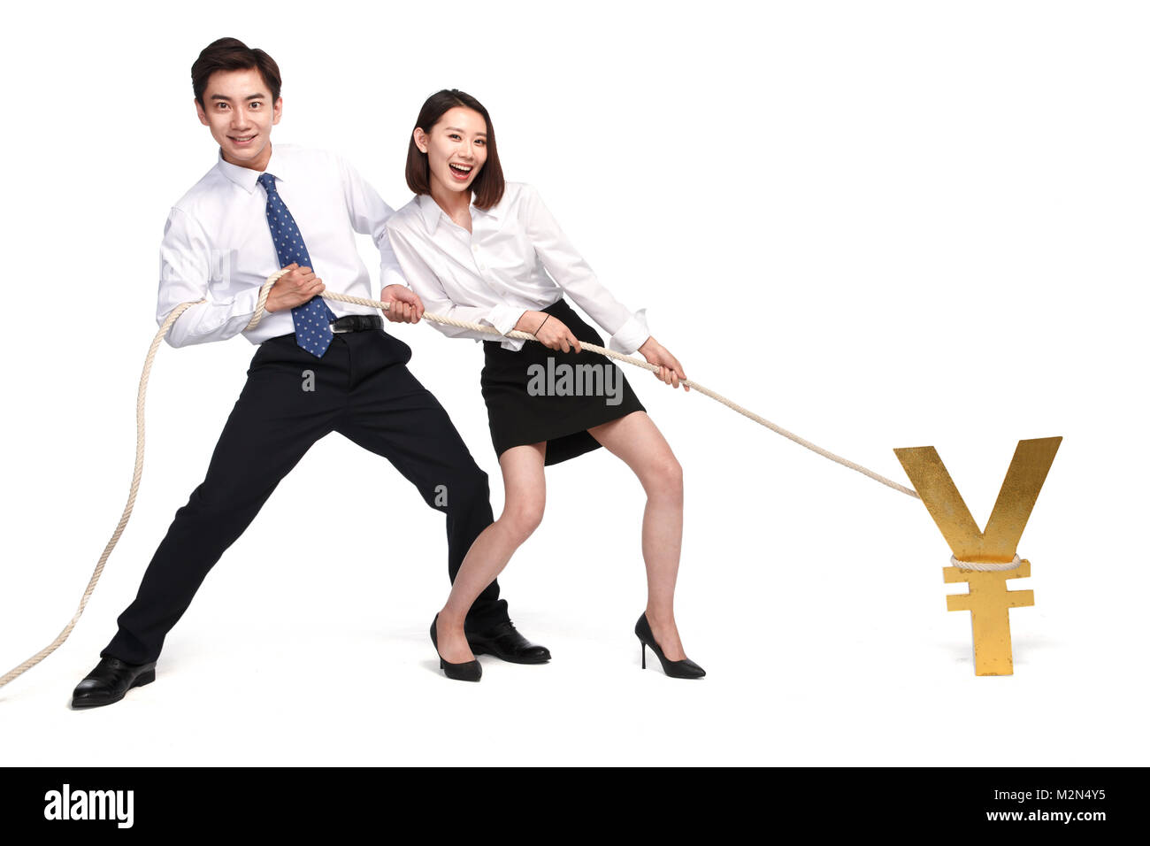 Young men and women business finance Stock Photo - Alamy