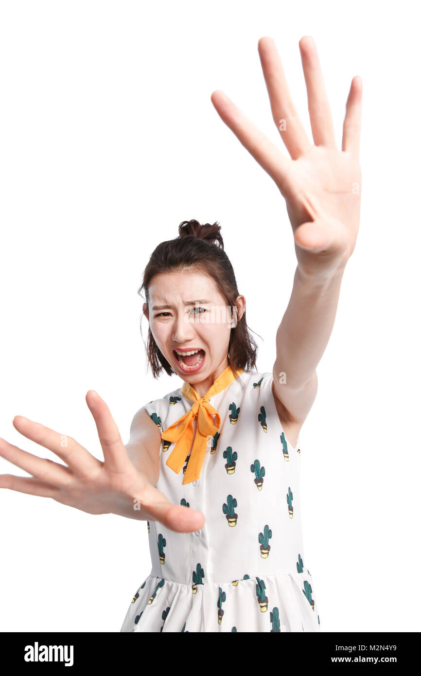 Facial pain young woman Stock Photo - Alamy