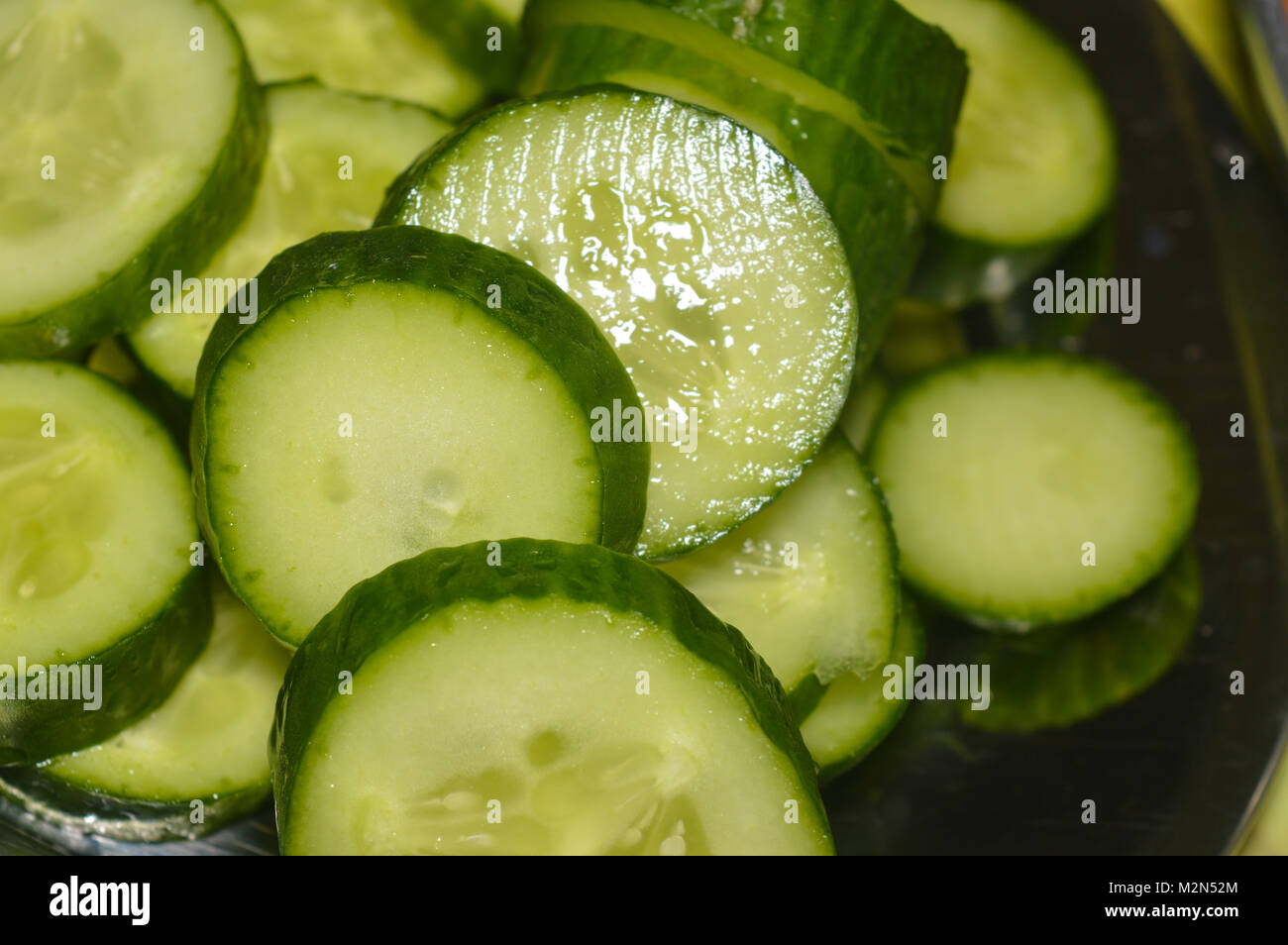Fresh slice cucumber Stock Photo - Alamy