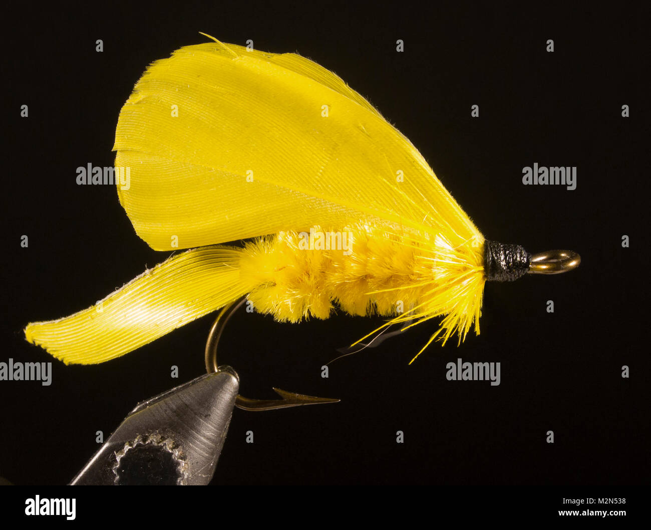 Yellow Chenille Bass Fly - unknown Hook: ring-eye bass hook. Size No.1 ...