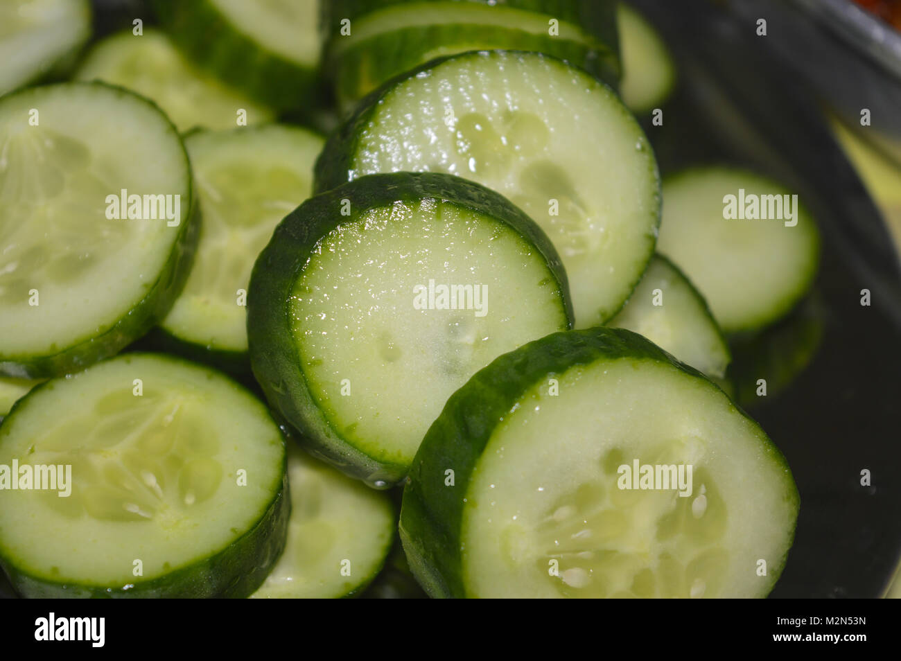 Fresh slice cucumber Stock Photo - Alamy