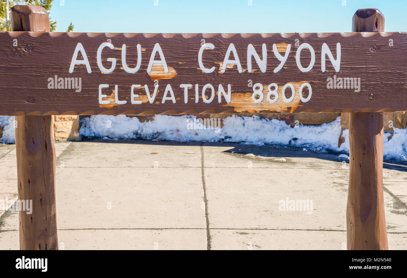 Sign for Agua Canyon at Bryce Canyon National Park Stock Photo - Alamy