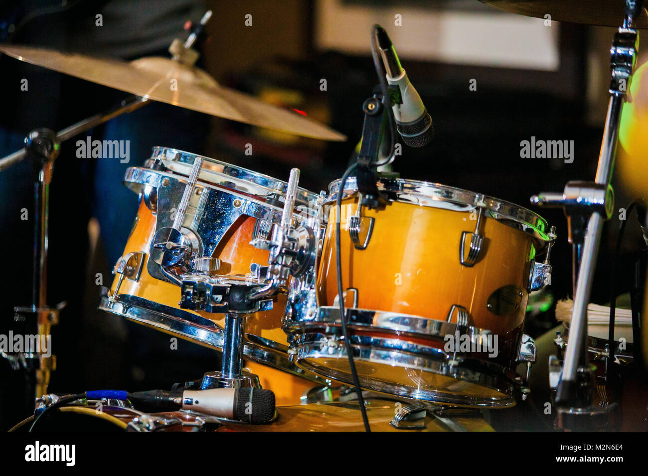 Professional drum set closeup hi-res stock photography and images - Alamy