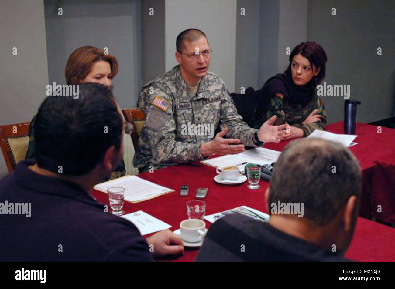 Commanding General of Multi-National Task Force-East answers a question ...