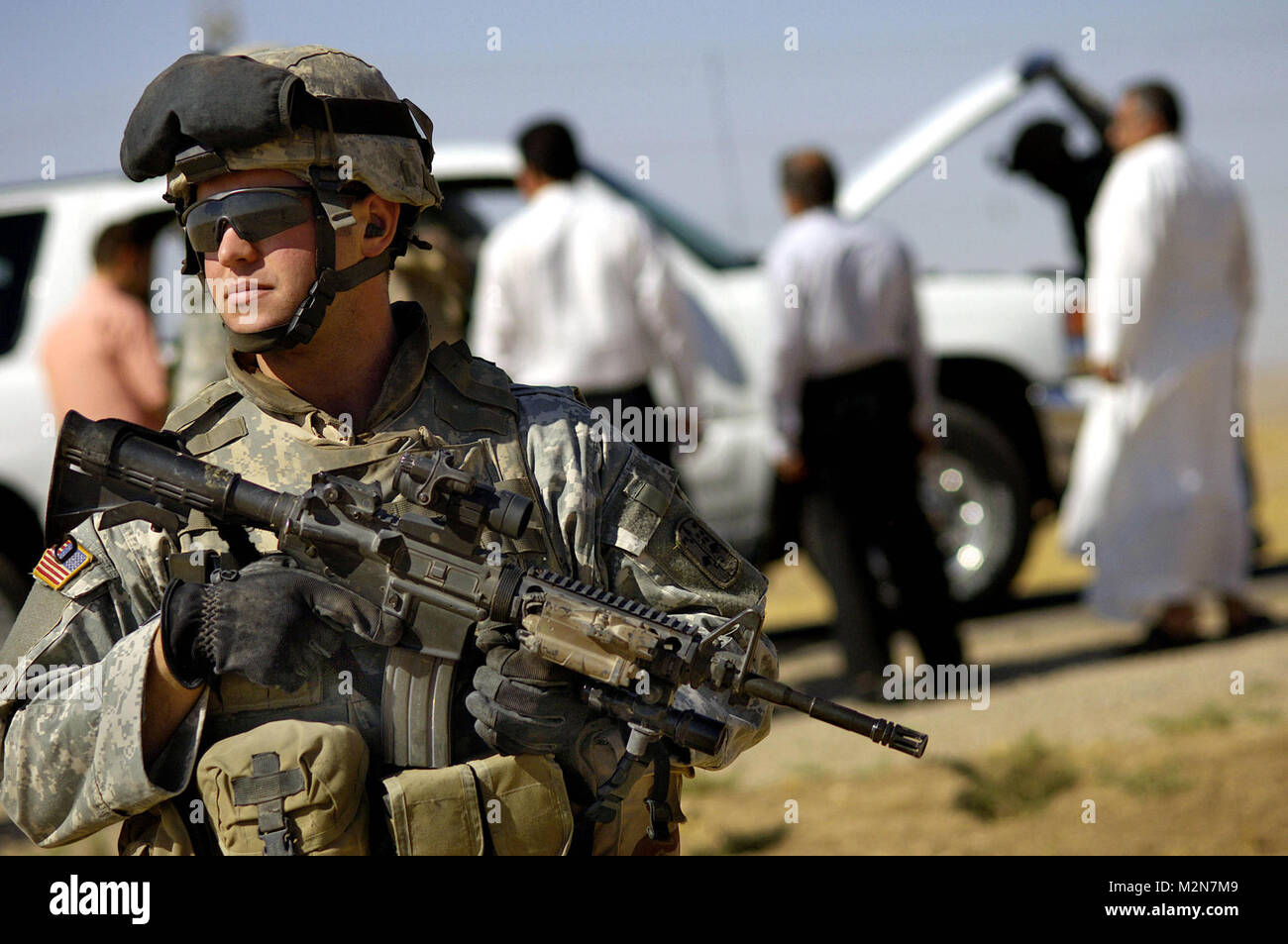Perimeter security by United States Forces - Iraq (Inactive Stock Photo ...