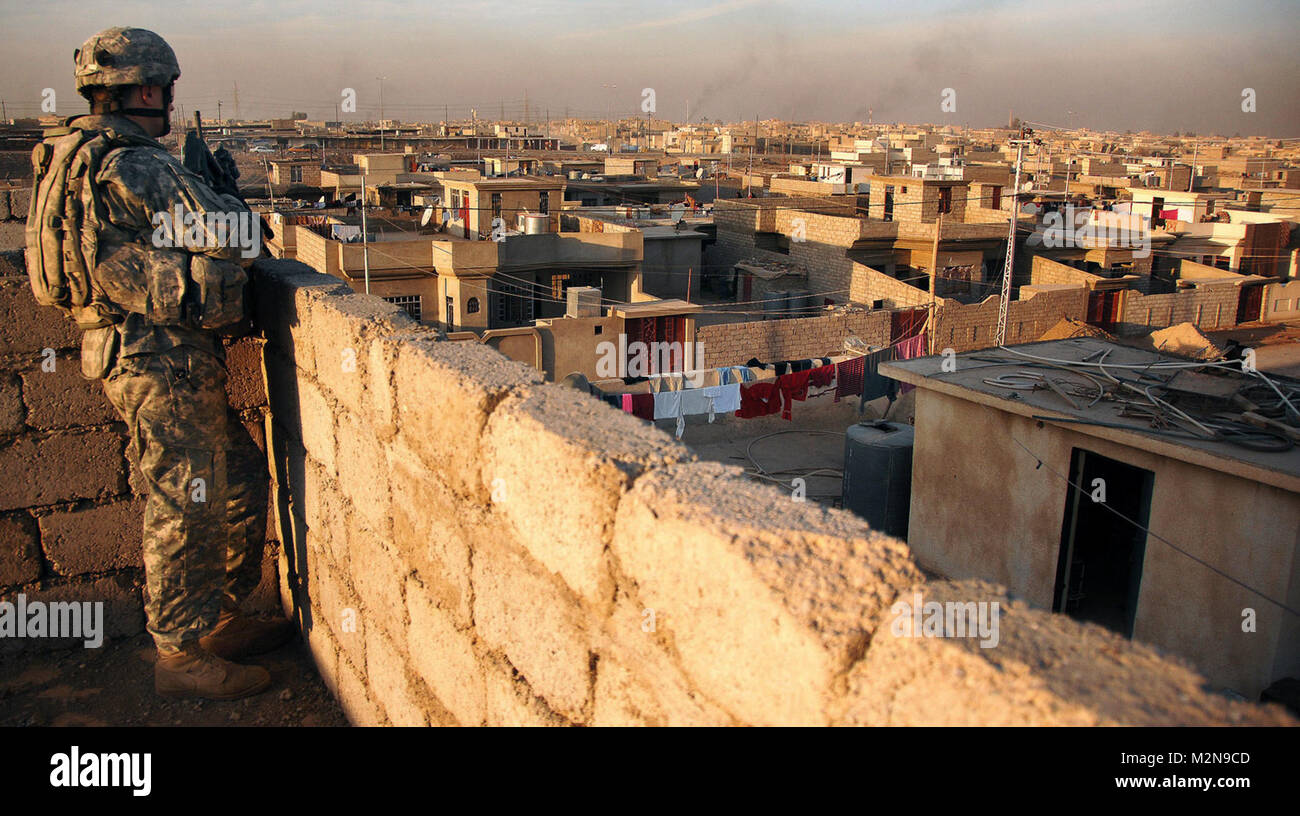 Rooftop Security by United States Forces - Iraq (Inactive Stock Photo ...