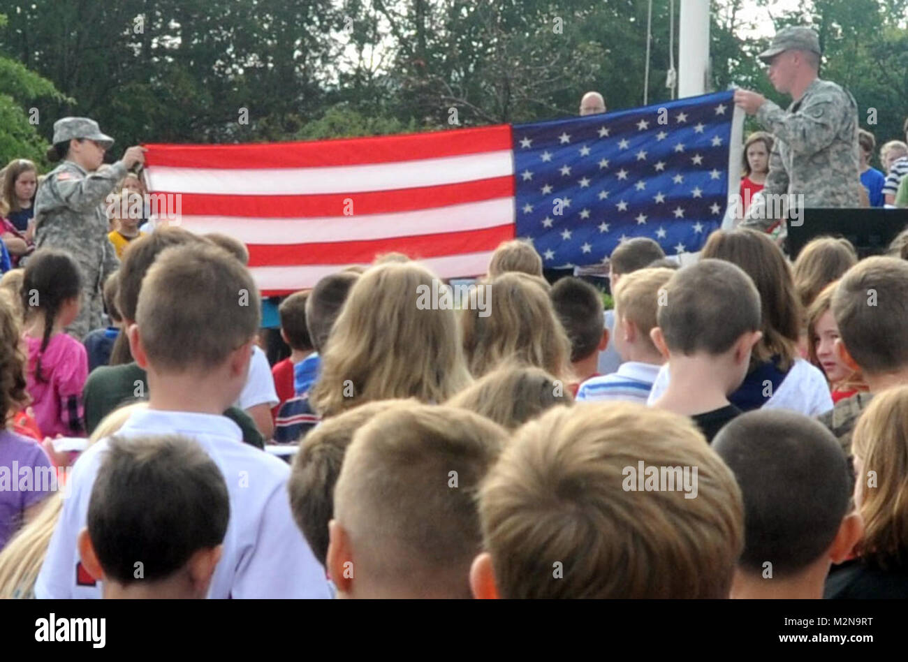 Singing star spangled banner flag hi-res stock photography and images ...