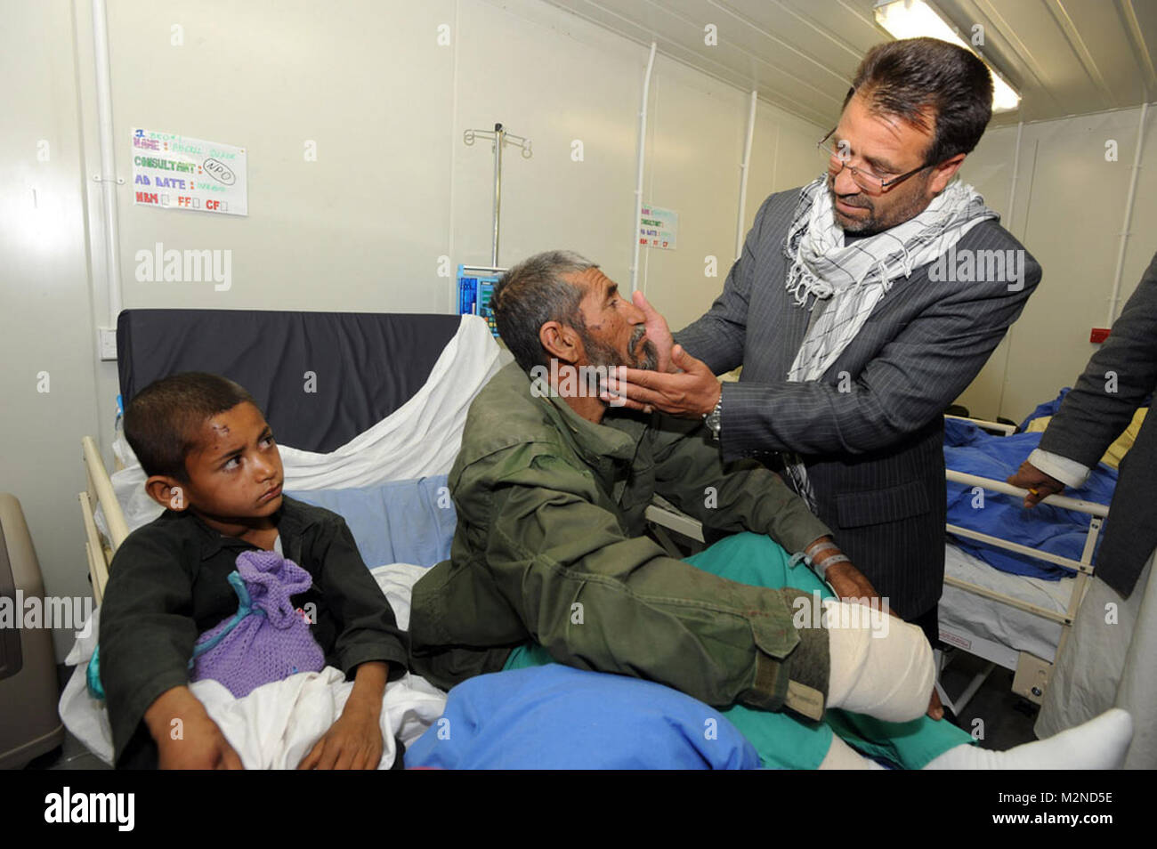 Pictured Helmand governor at 205 (Scottish) Field Hospital camp Bastion ...