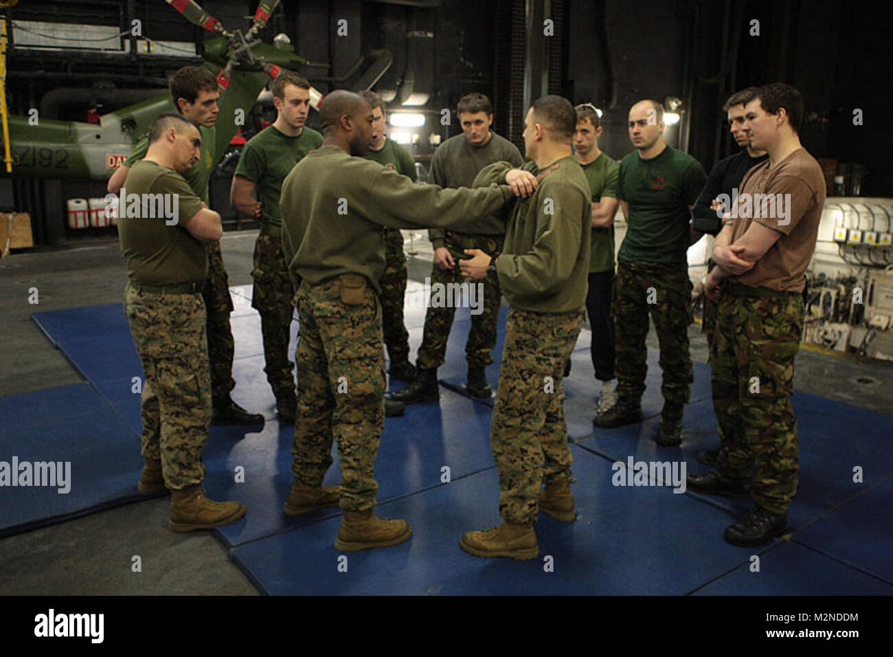 HMS OCEAN - U.S. Marine Staff Sgt. Justino Vasquez, of H&S Company, 2d ...