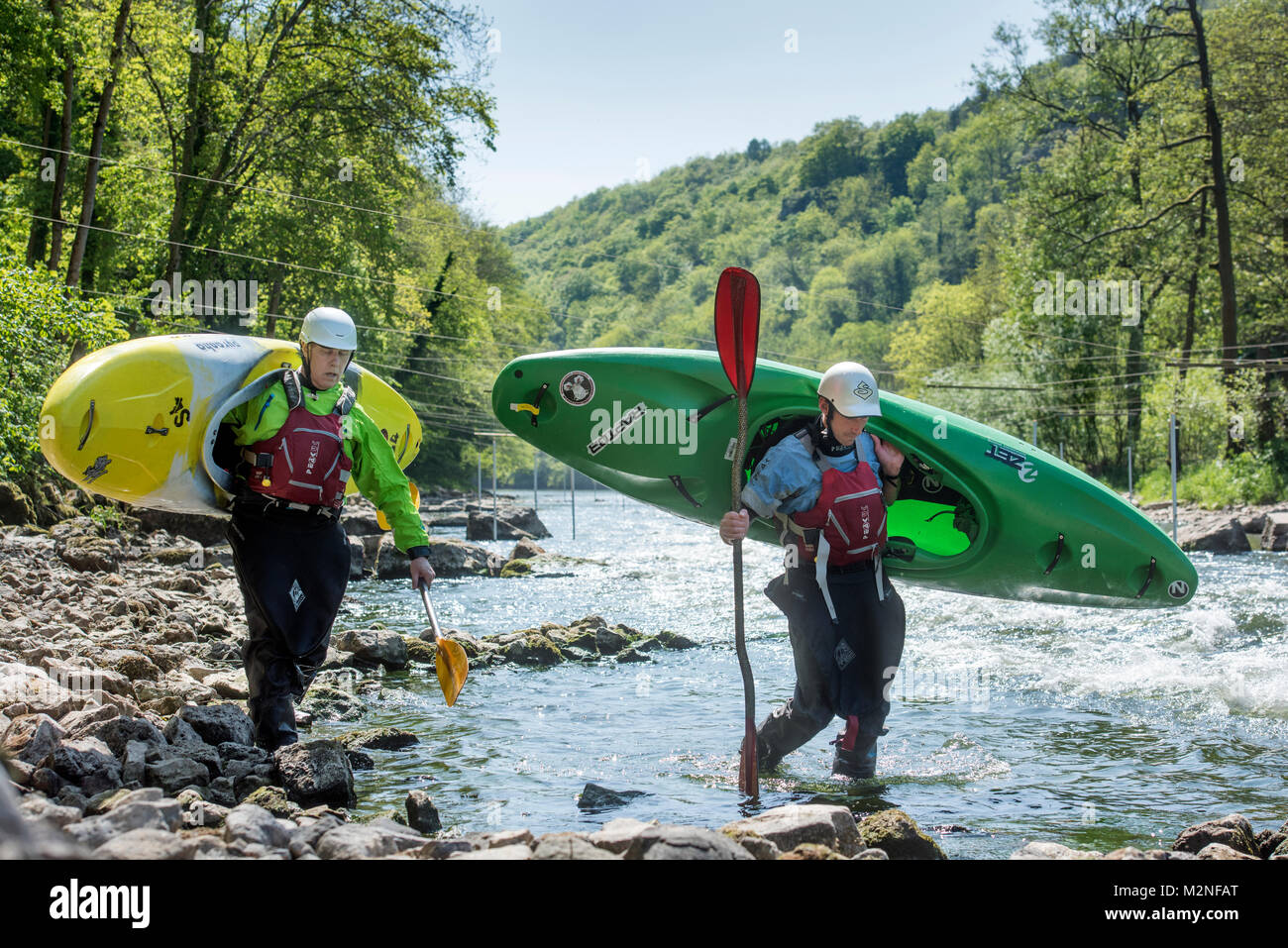 The canoe and kayak coach Ben Matthews (right) after kayaking with a ...