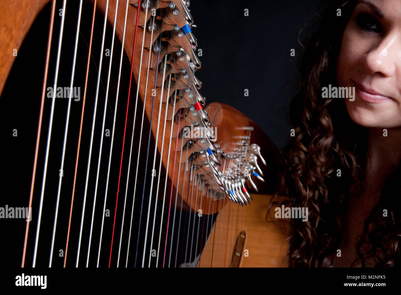 Irish Harpist Michelle Mulcahy playing the harp Stock Photo - Alamy