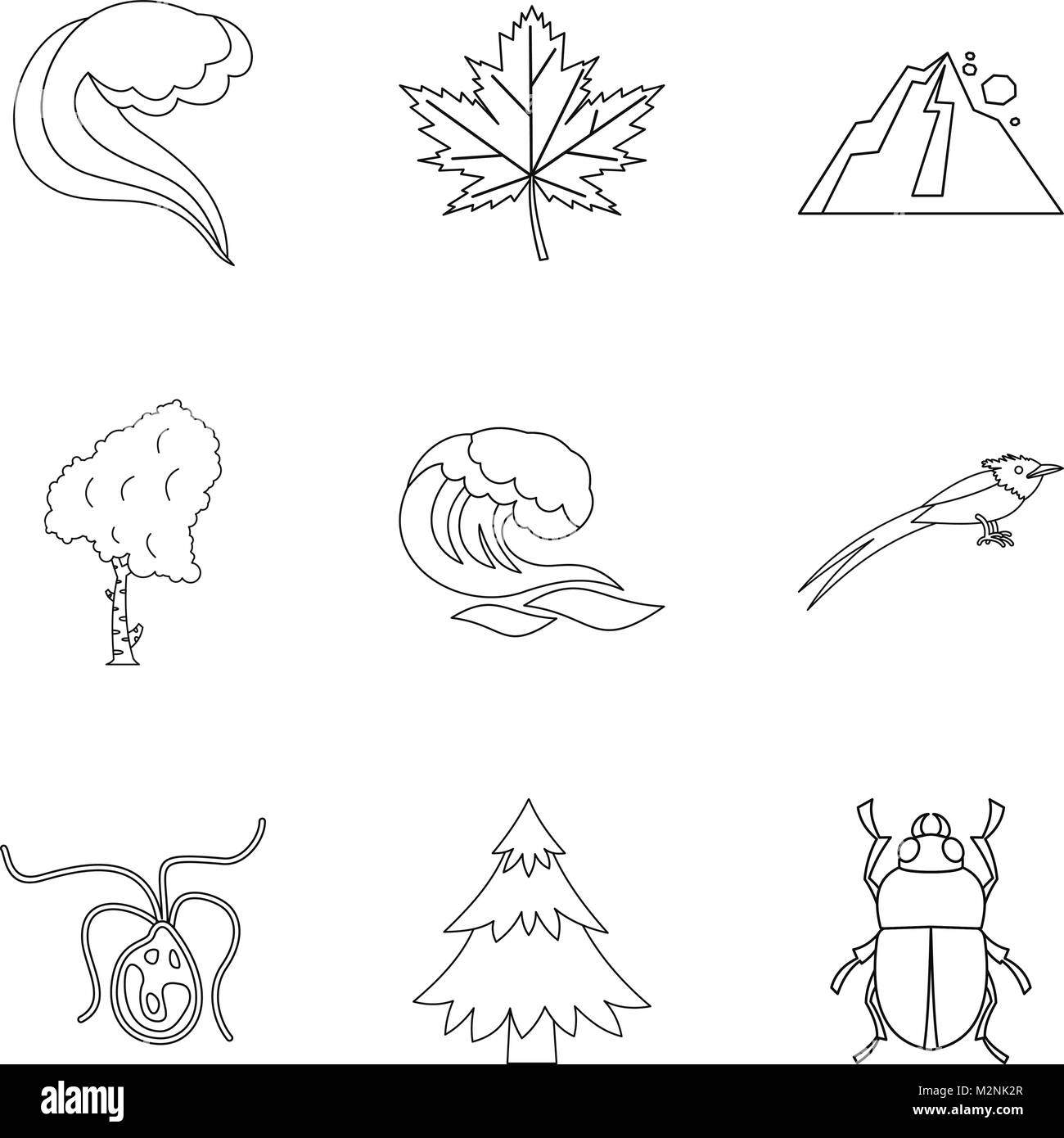 Native icons set, outline style Stock Vector Image & Art - Alamy