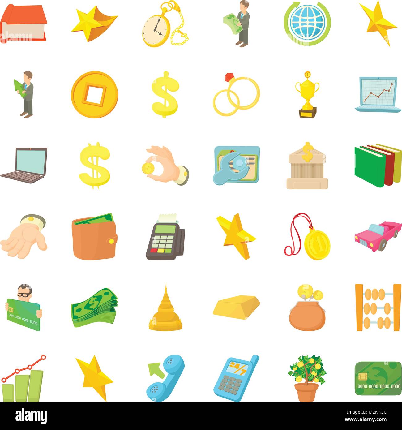Lucre icons set, cartoon style Stock Vector Image & Art - Alamy