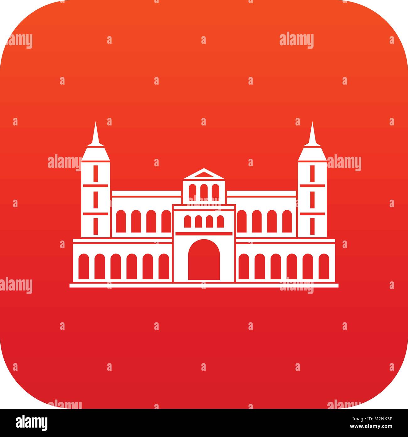 Castle icon digital red Stock Vector Image & Art - Alamy
