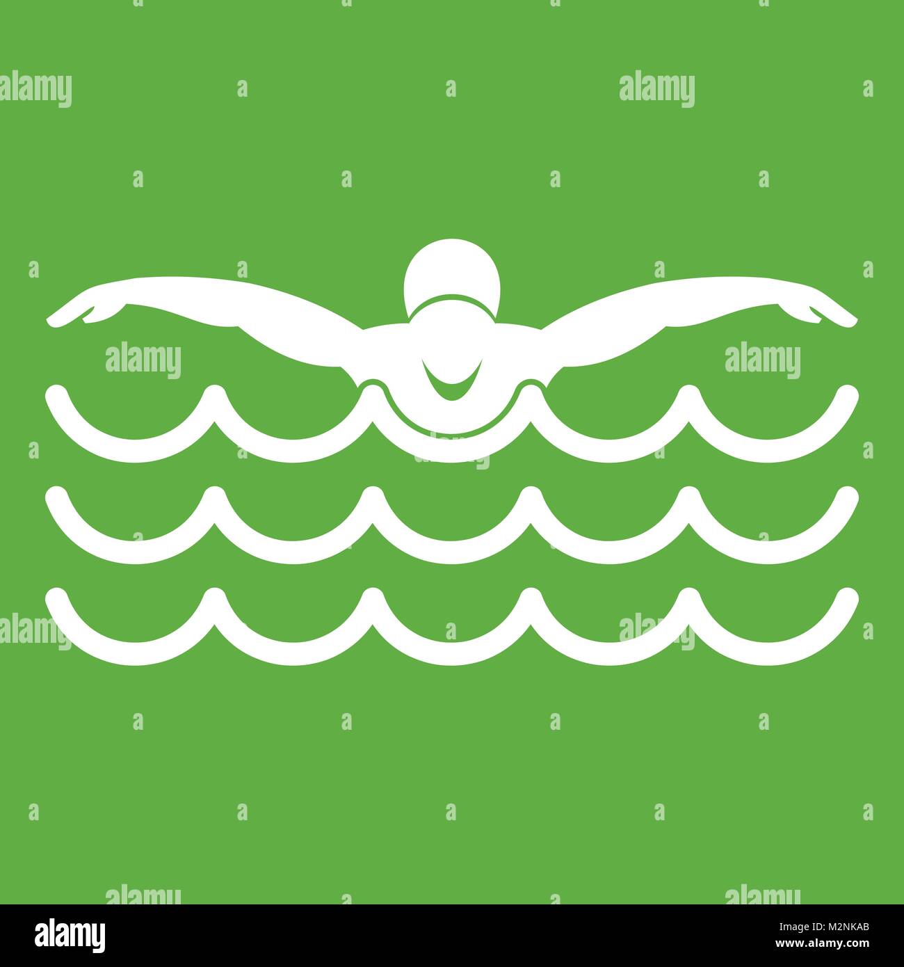 Butterfly swimmer icon green Stock Vector Image & Art - Alamy