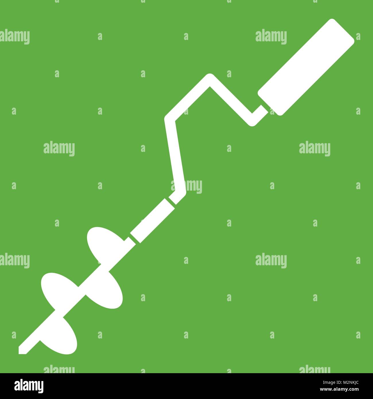 Hand operated ice auger icon green Stock Vector Image & Art - Alamy