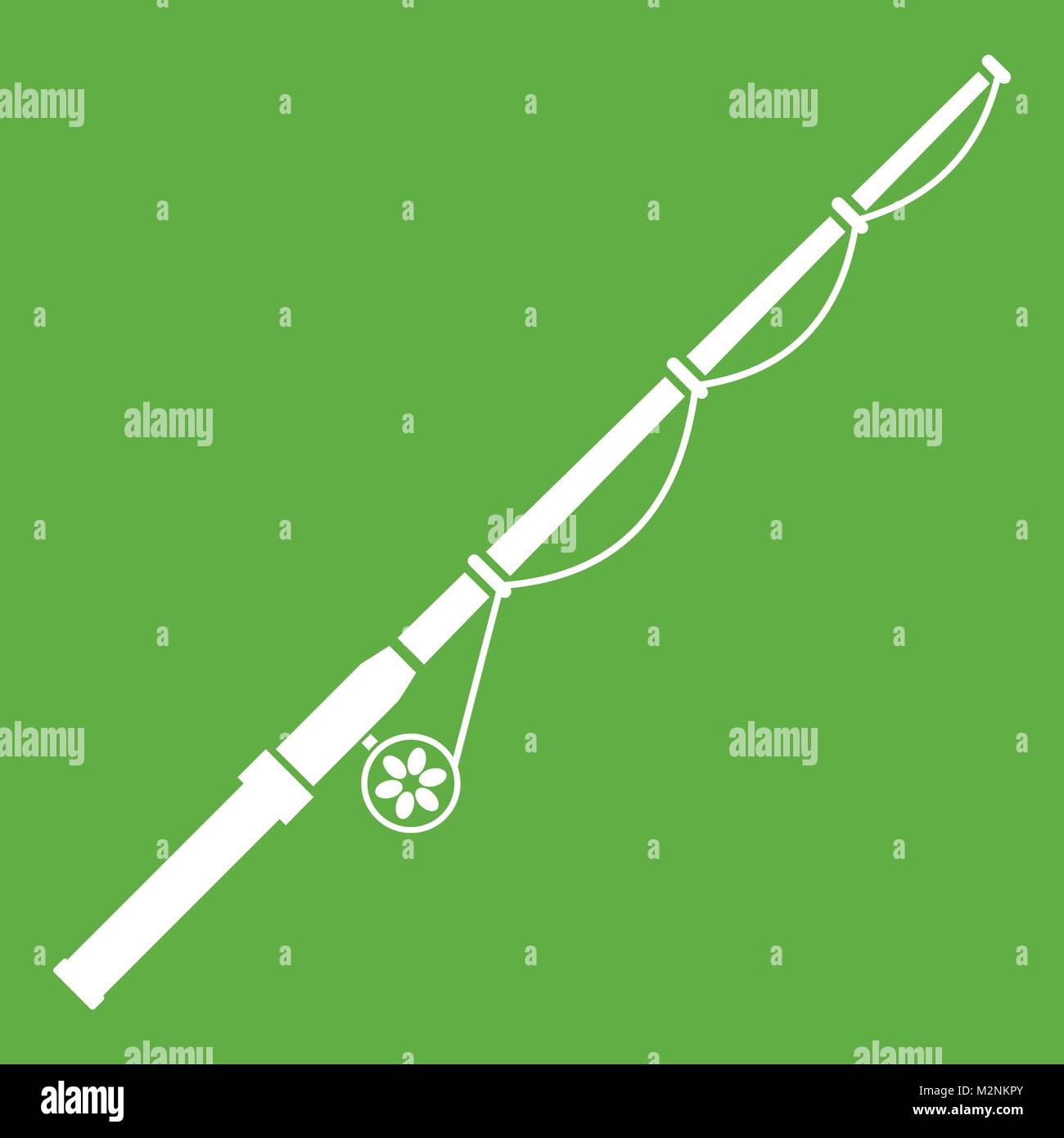 Rod and reel icon green Stock Vector Image & Art - Alamy