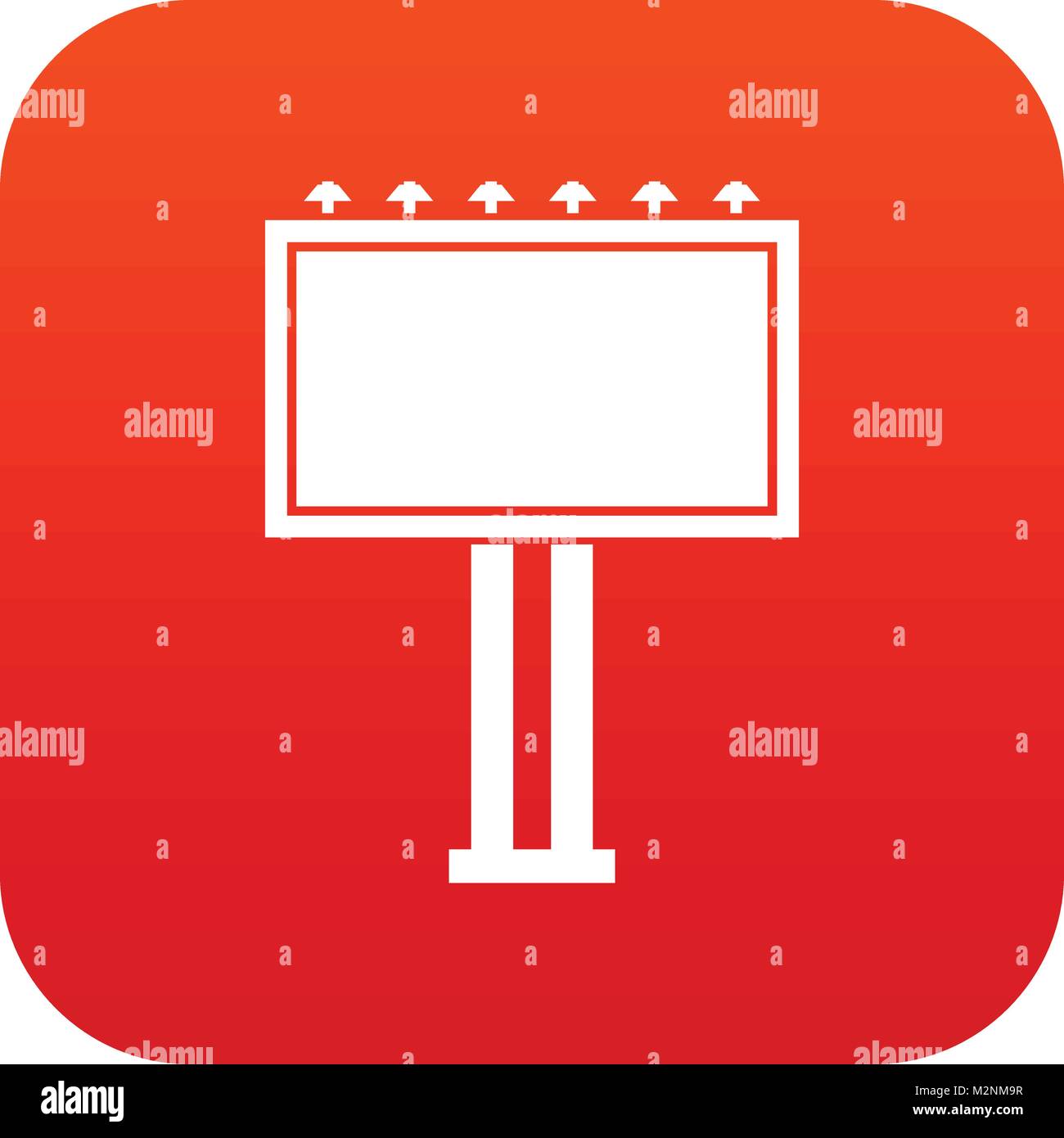 Advertising billboard icon digital red Stock Vector Image & Art - Alamy