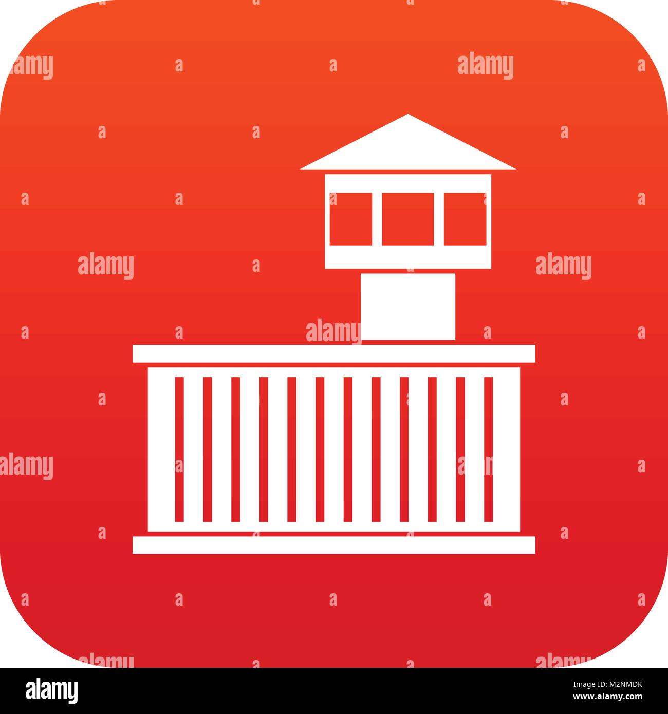 Prison tower icon digital red Stock Vector Image & Art - Alamy