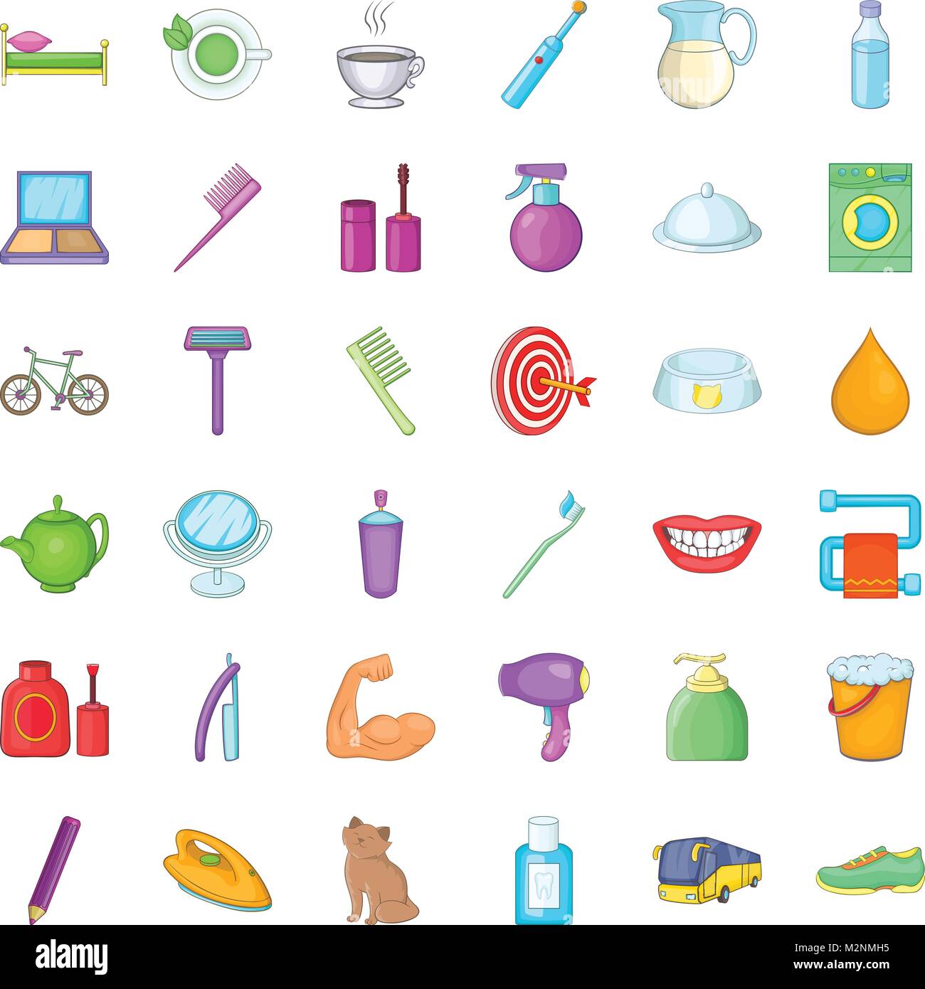Dawn icons set, cartoon style Stock Vector Image & Art - Alamy