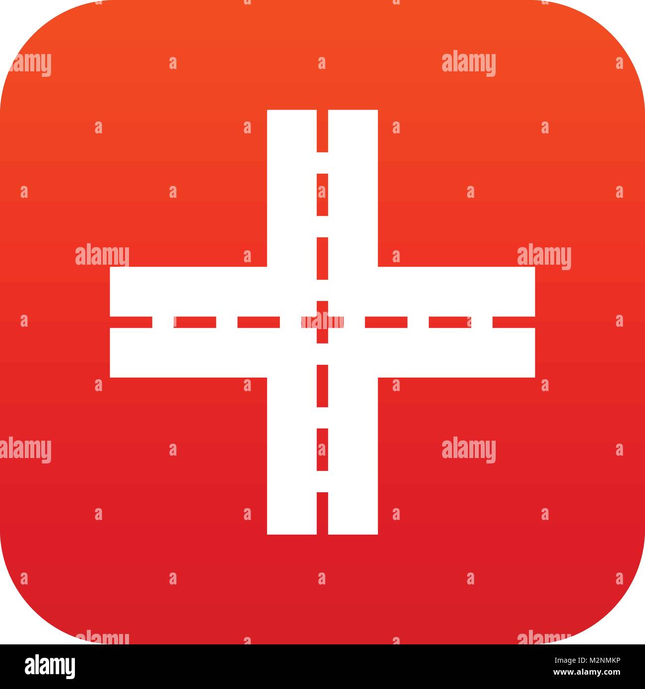 Crossing road icon digital red Stock Vector Image & Art - Alamy