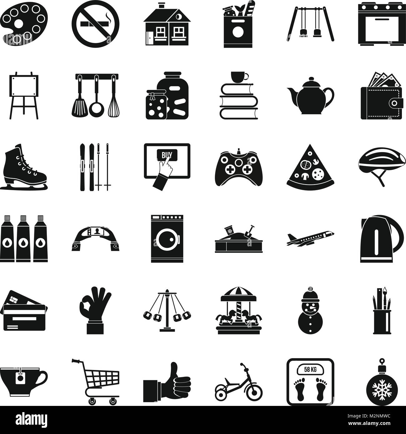 Early childhood icons set, simple style Stock Vector Image & Art - Alamy