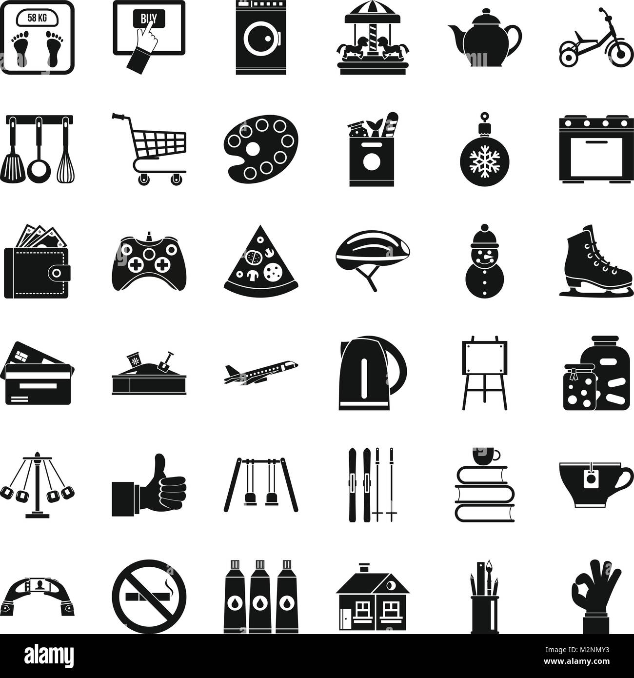 Young children icons set, simple style Stock Vector Image & Art - Alamy