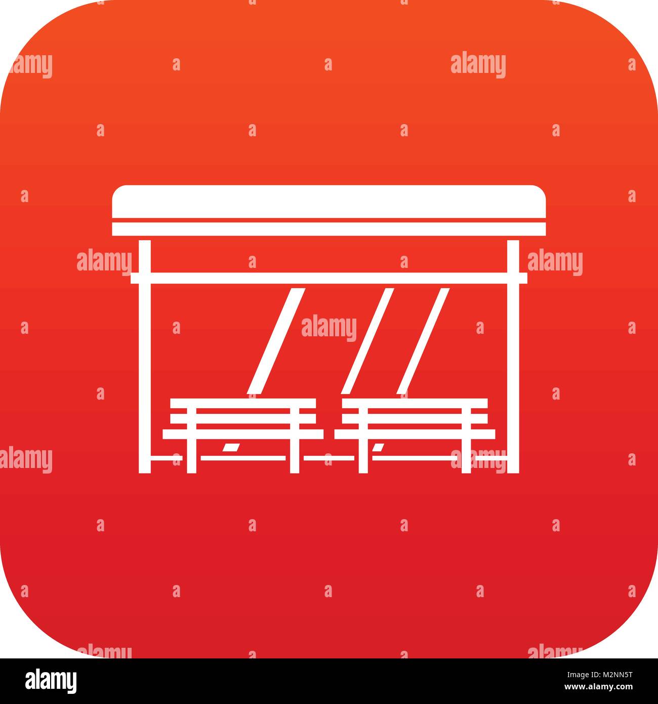 Bus stop icon digital red Stock Vector Image & Art - Alamy
