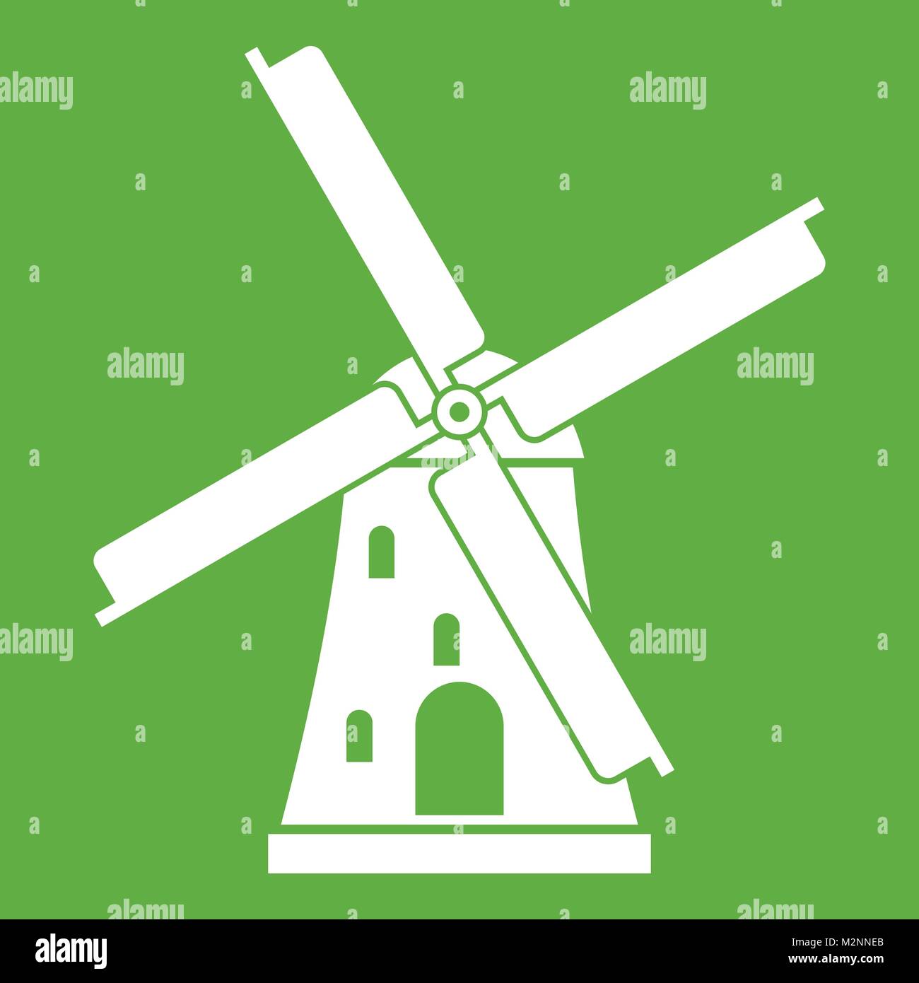 Ancient windmill icon green Stock Vector Image & Art - Alamy