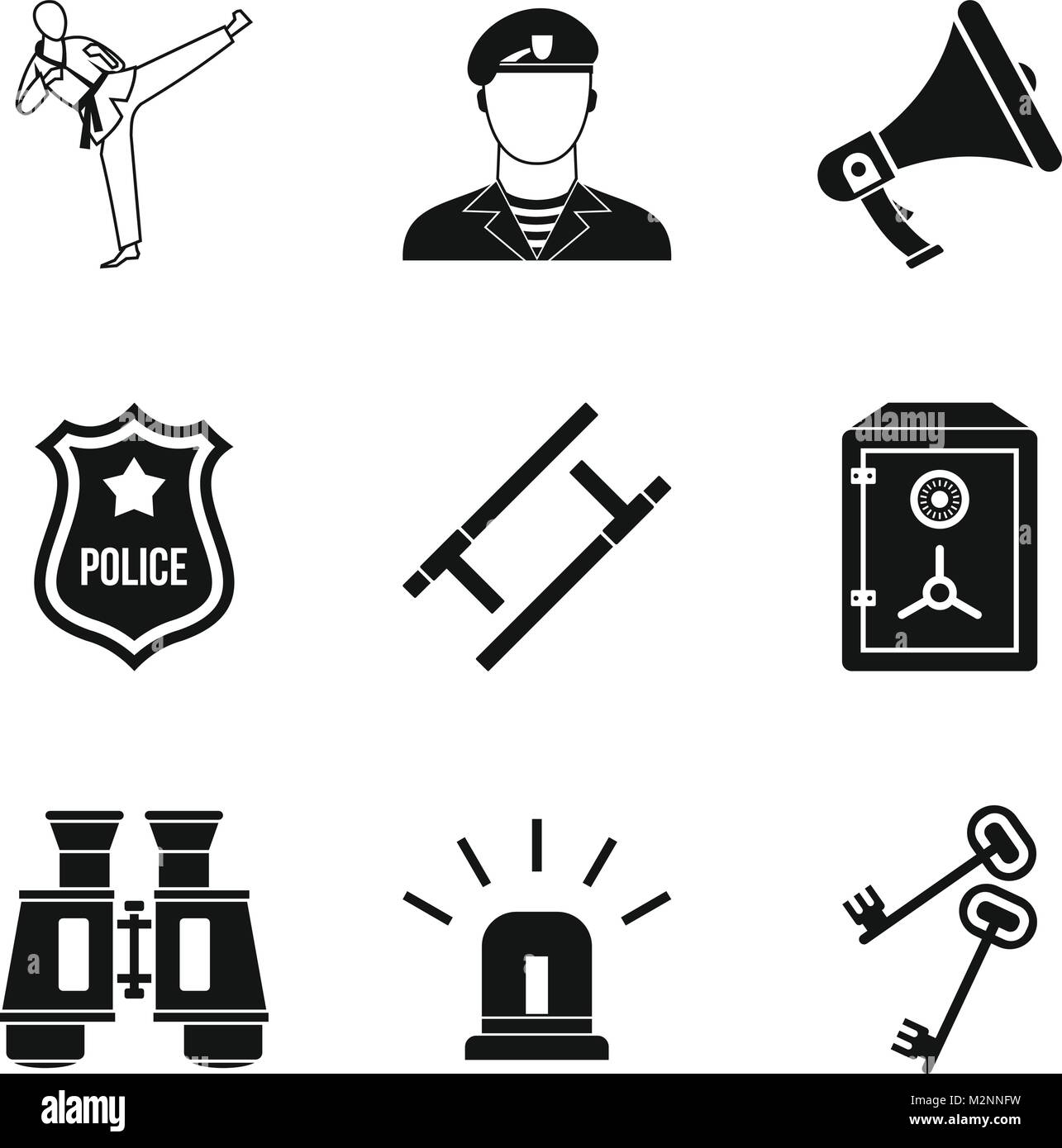 Officer icons set, simple style Stock Vector Image & Art - Alamy