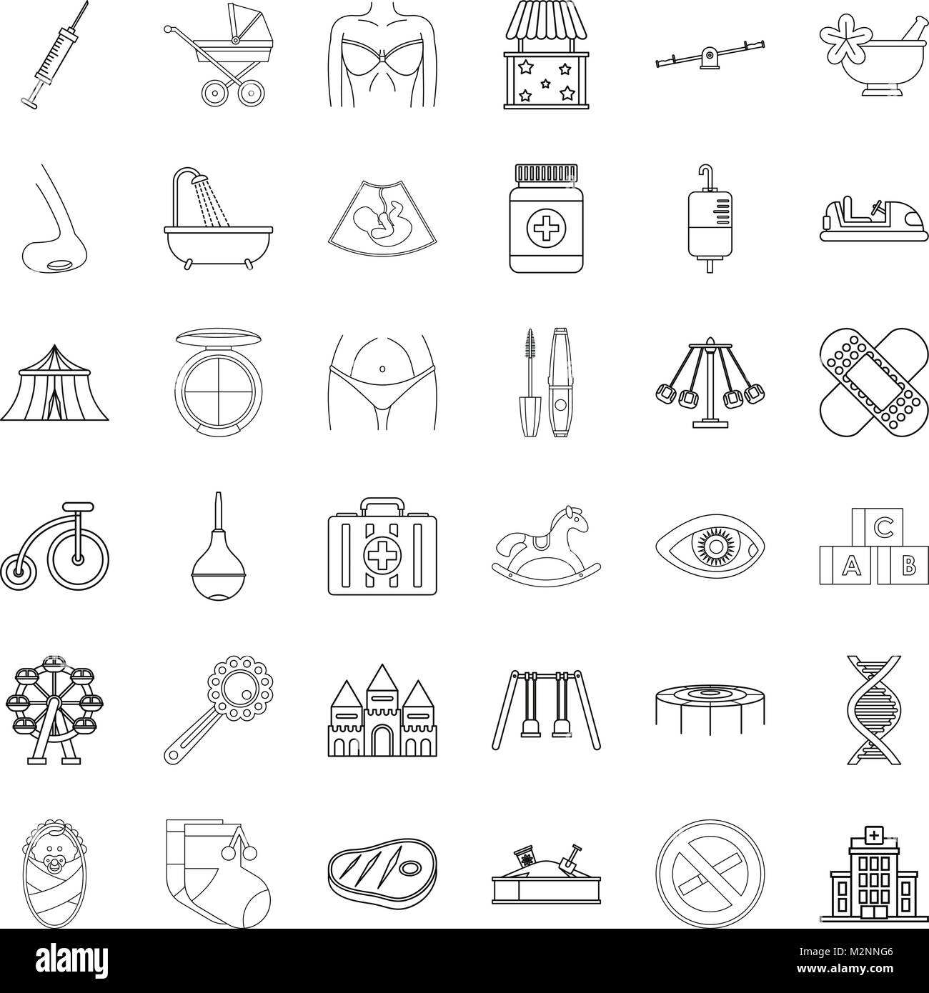 Healthy maternity icons set, outline style Stock Vector Image & Art - Alamy