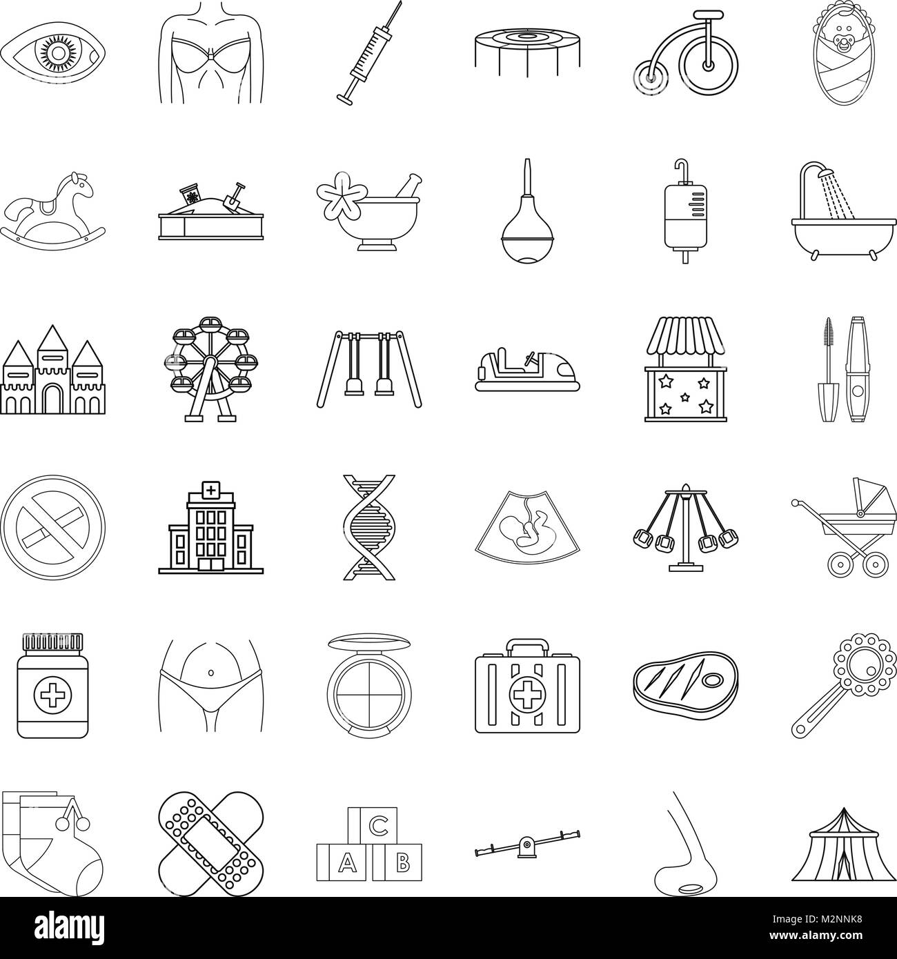 Ancestral icons set, outline style Stock Vector Image & Art - Alamy