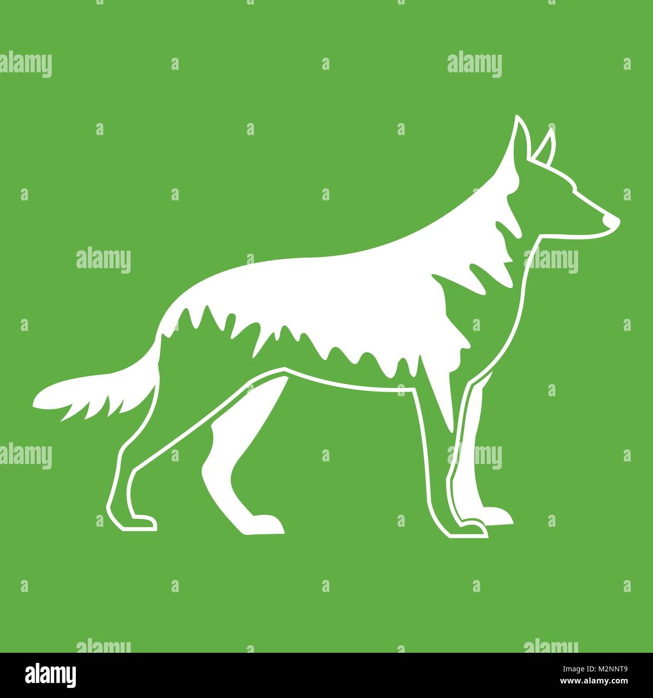 German shepherd adult puppy Stock Vector Images - Alamy