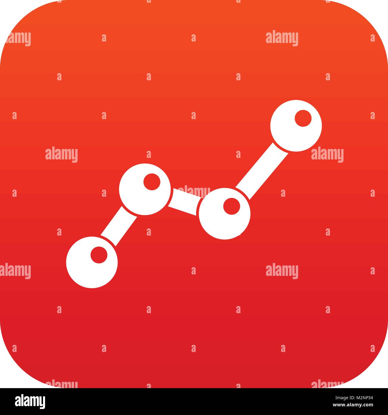 Chart statistics line icon digital red Stock Vector Image & Art - Alamy