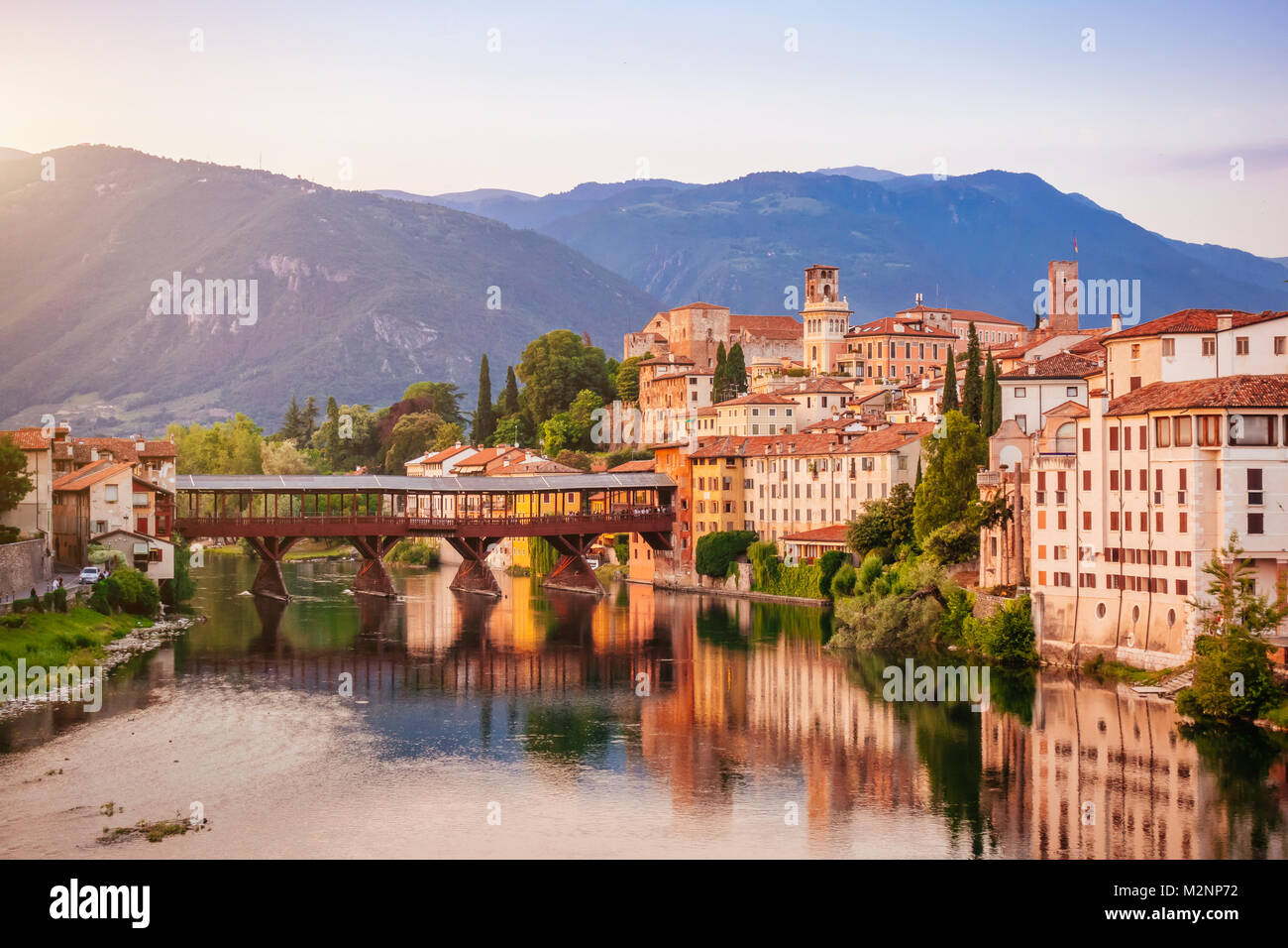 Bassano del Grappa Ponte Vecchio in Veneto Region Northern Italy Stock ...