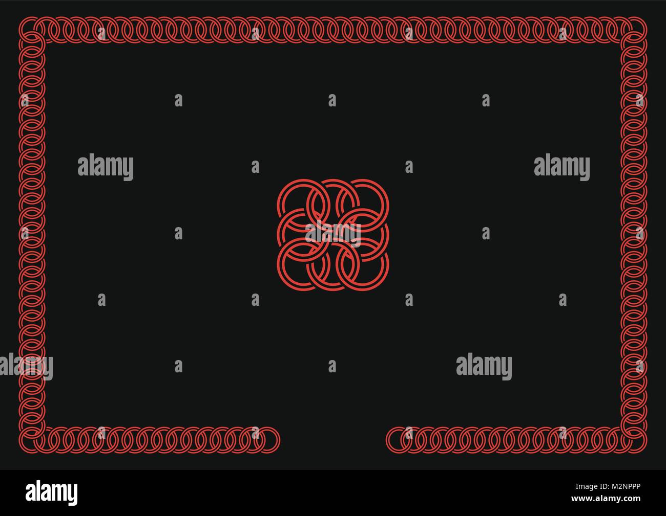 Linked Rings Frame Vector Illustration (separate elements for easy ...