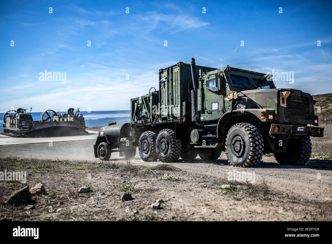 MARINE CORPS BASE CAMP PENDLETON, Calif. – A Medium Tactical Vehicle ...