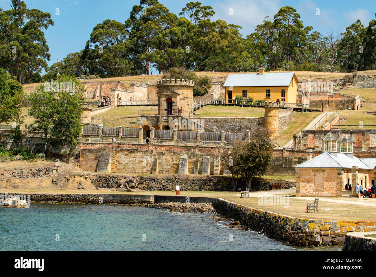 Guard Tower and Ruins at Port Arthur, Tasmania, Australia Stock Photo ...