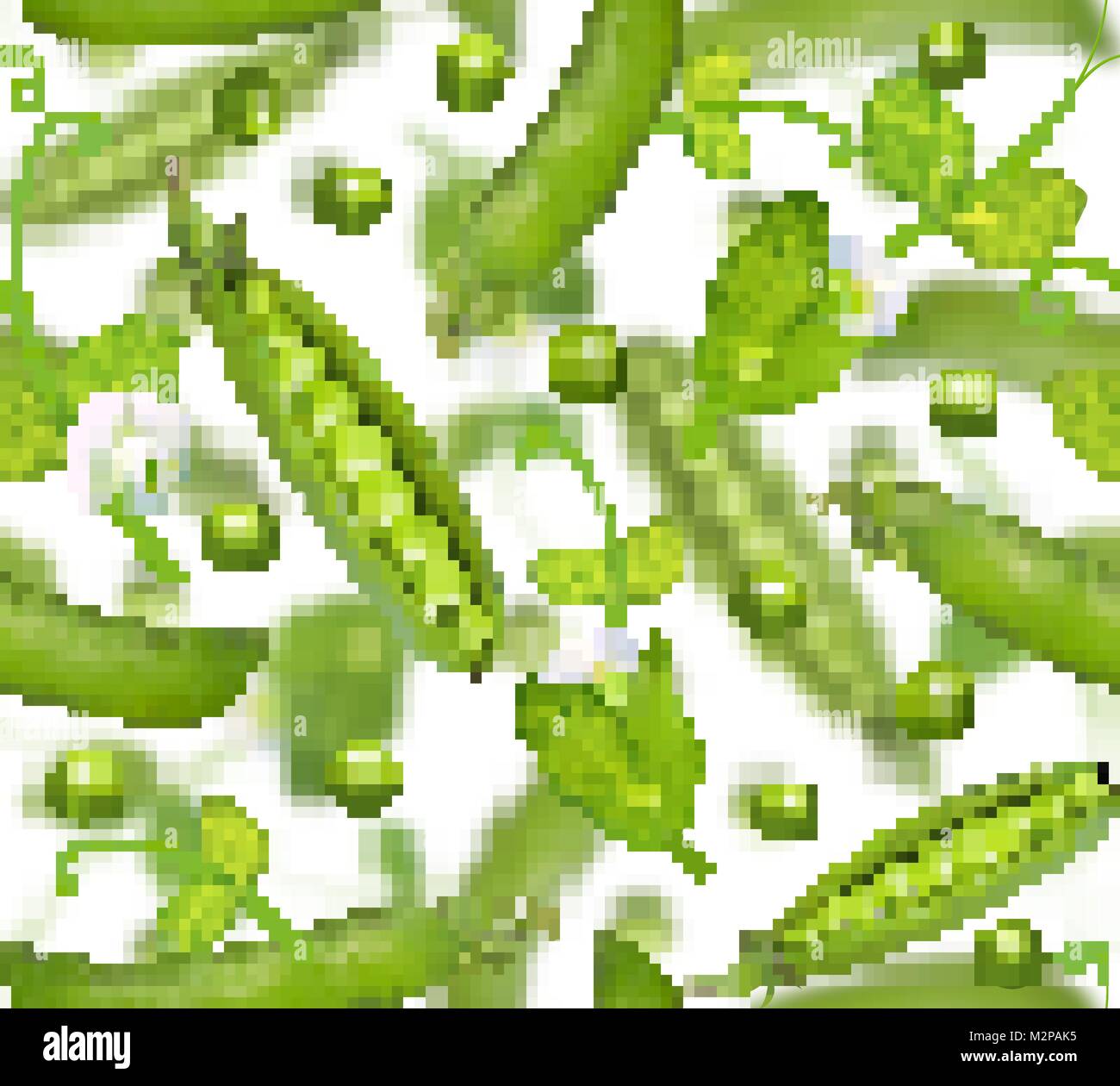 Vector seamless pattern with green peas and pod Stock Vector Image ...