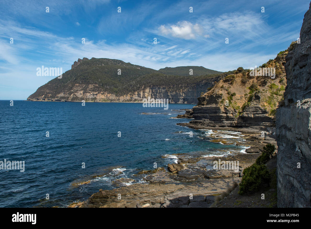 View from Fossil Cliffs, Maria Island, Tasmania, Australia Stock Photo ...