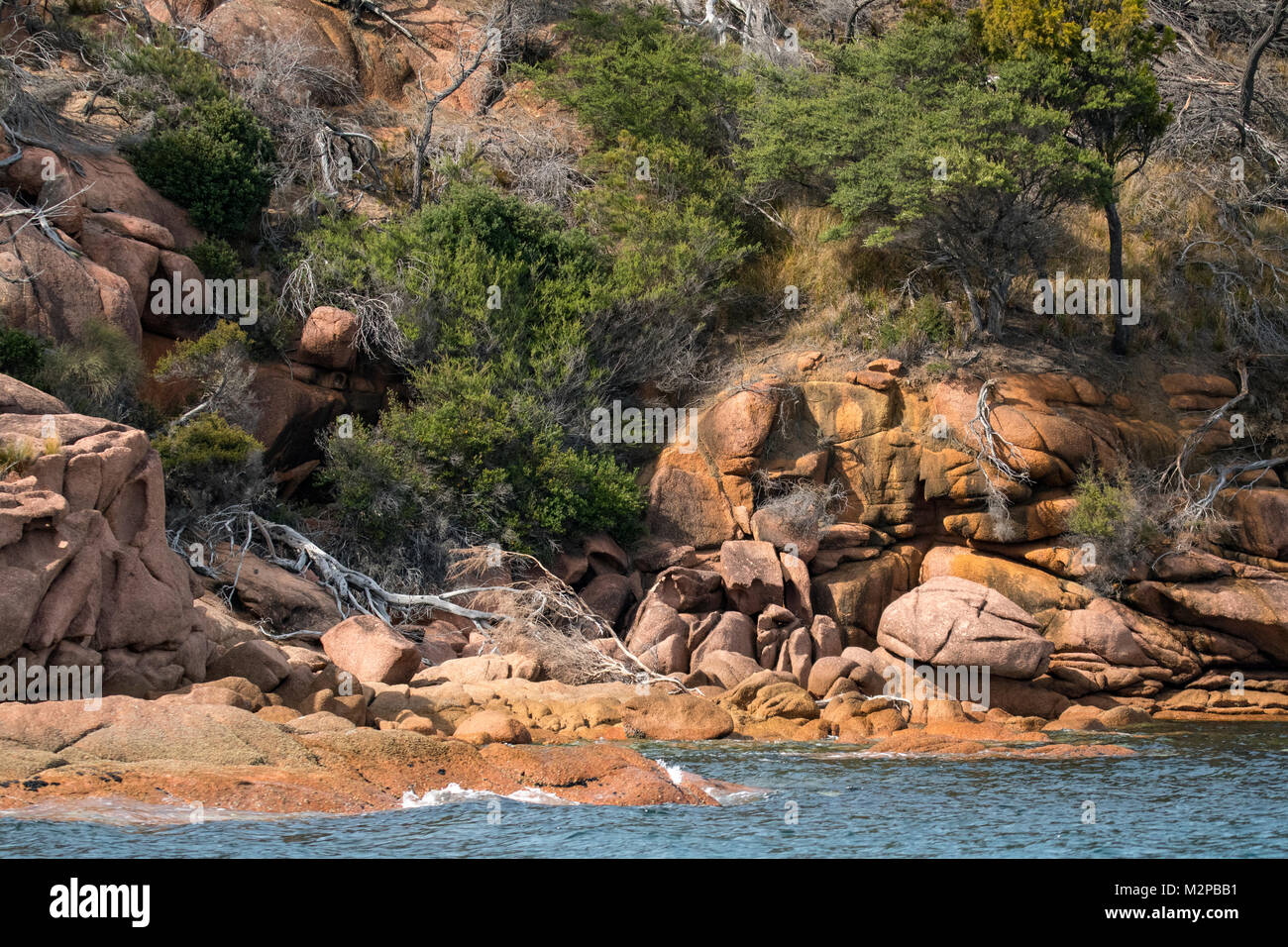 Pink Granite at Coles Bay, Freycinet Peninsula, Tasmania, Australia ...