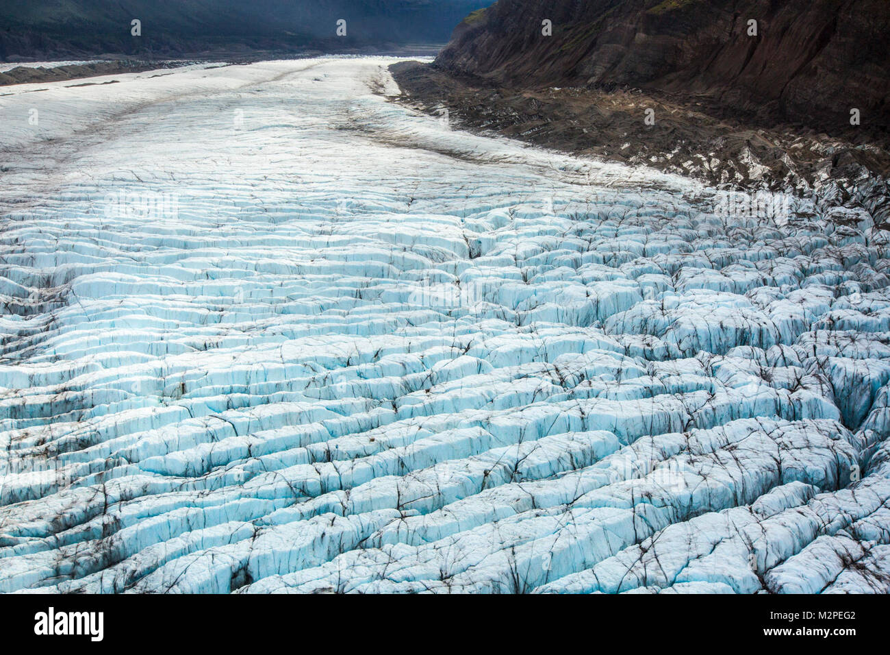 Crevasses on the Nizina Glacier Stock Photo - Alamy