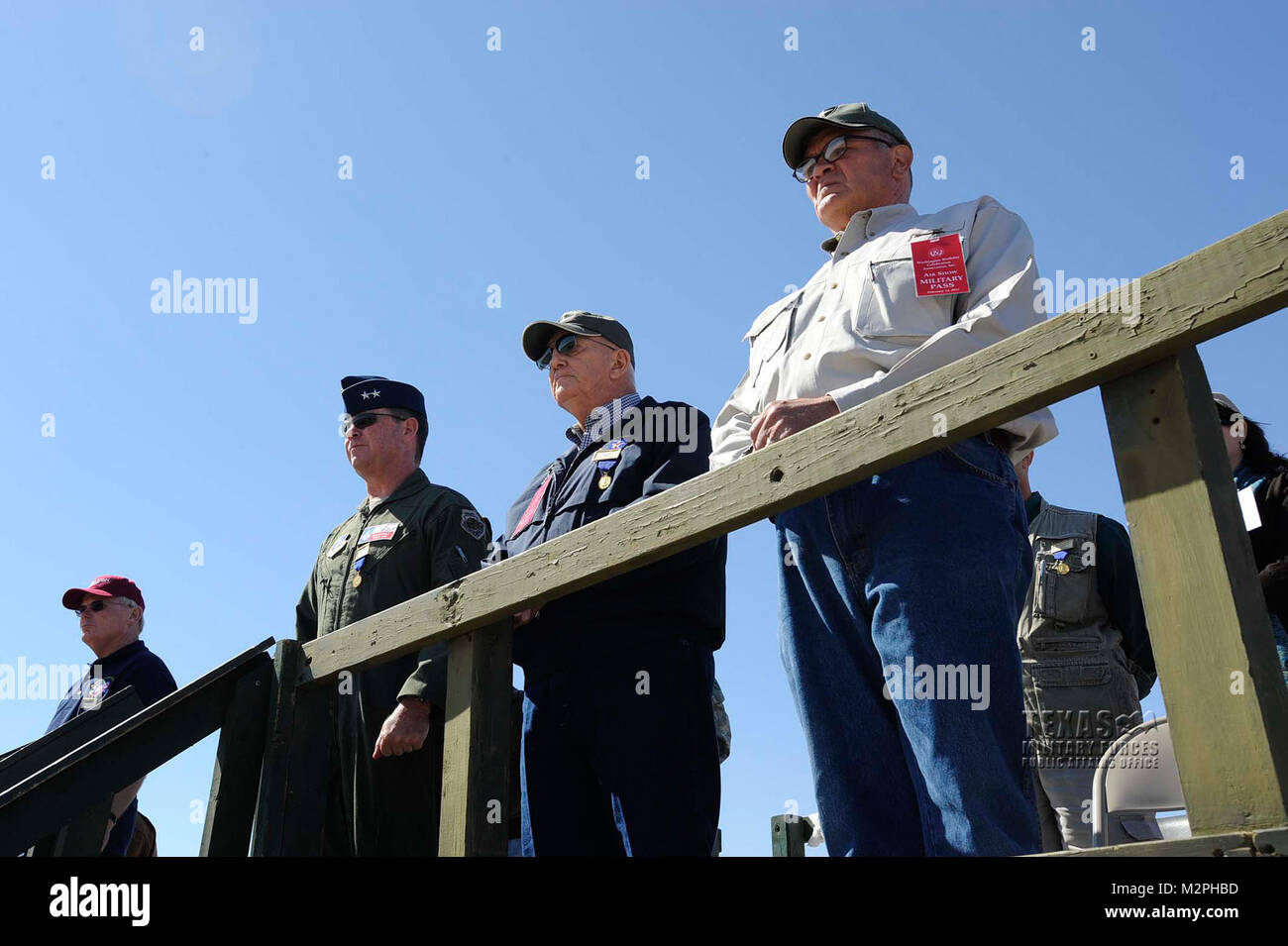 Generals Reviewing Stand by Texas Military Department Stock Photo - Alamy