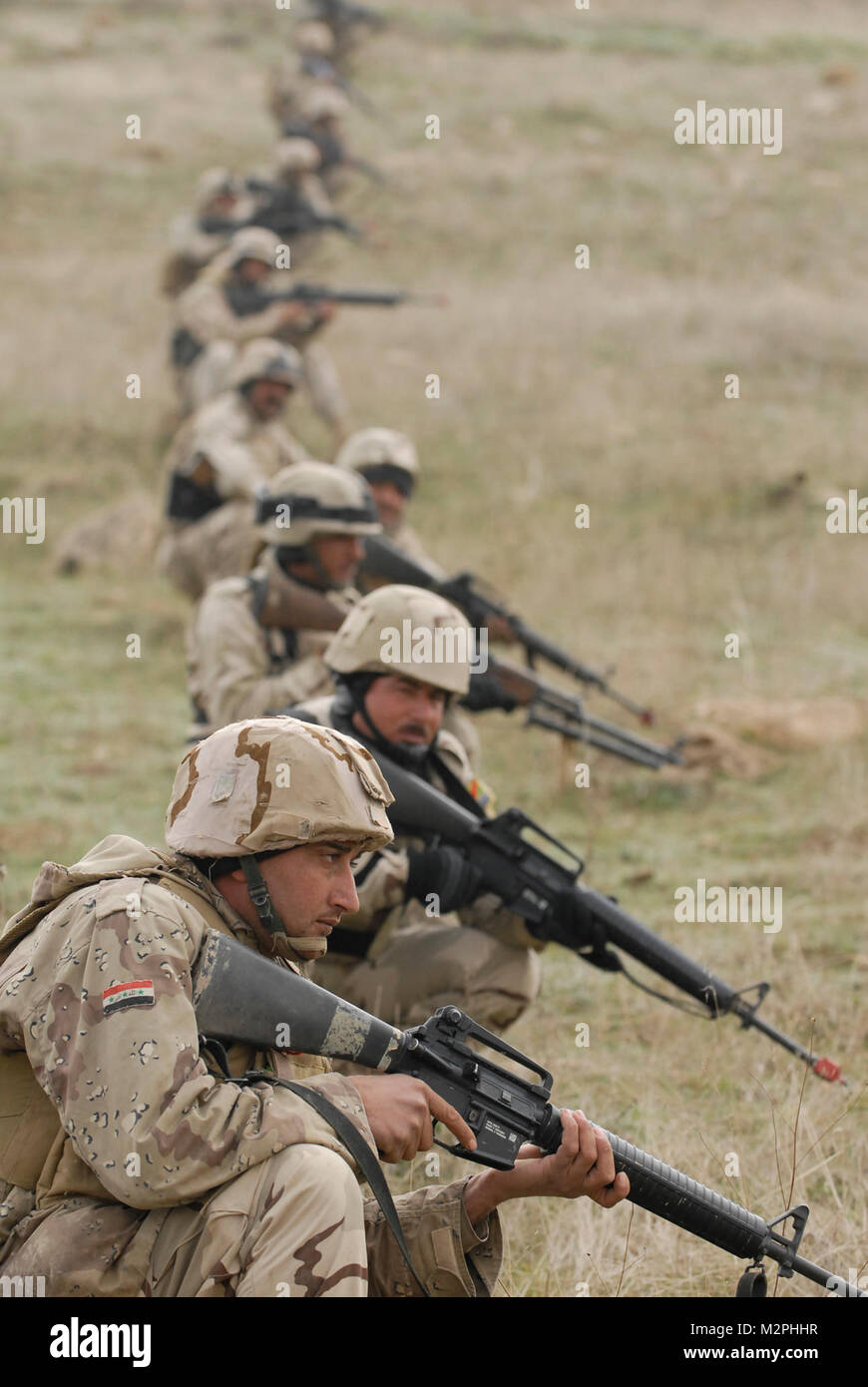 Securing from a line. CONTINGENCY OPERATING SITE MAREZ, Iraq – Iraqi ...