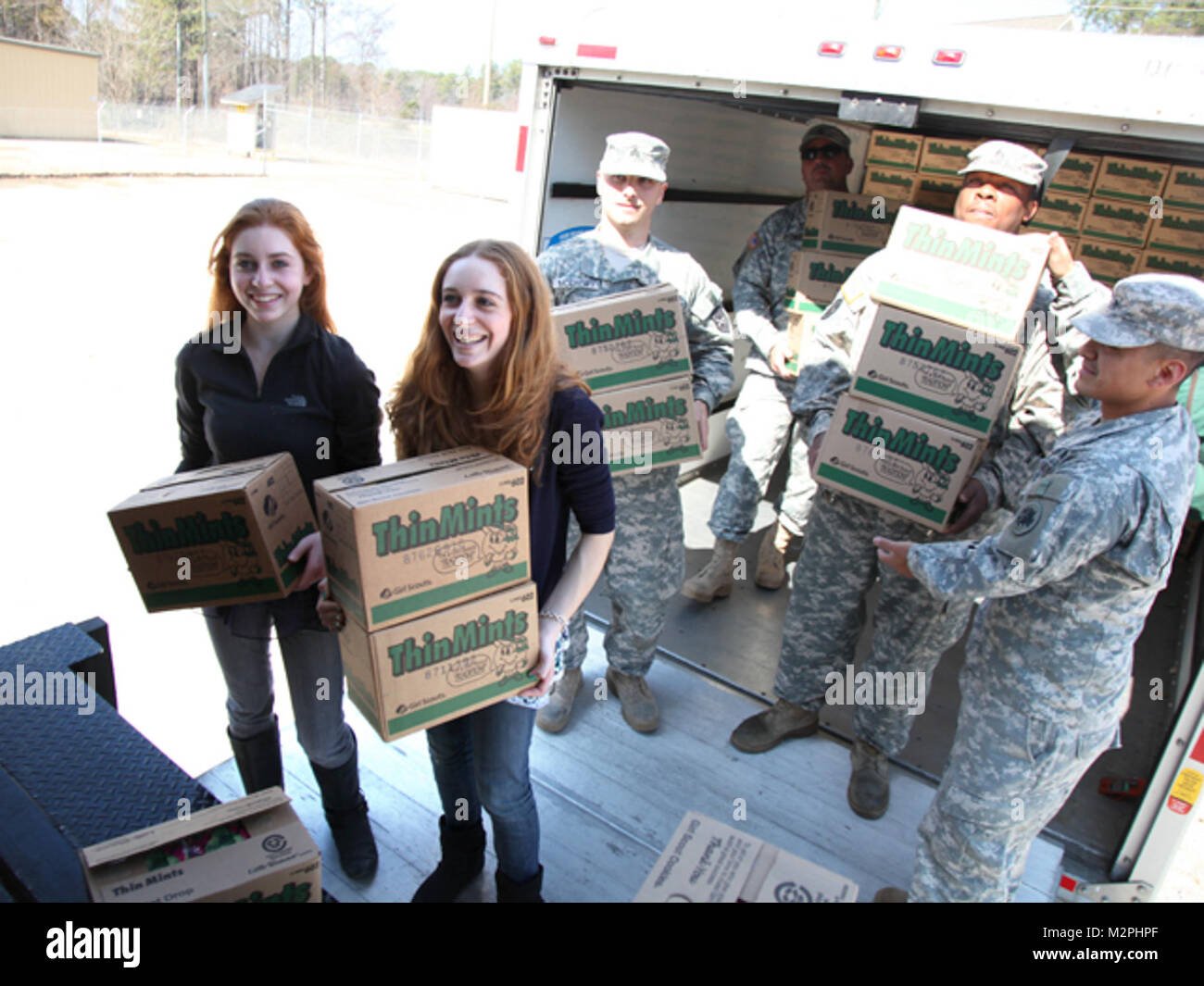 Girl Scout Cookies for Soldiers abroad by Georgia National Guard Stock ...