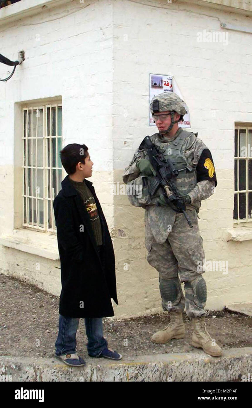 Speaking with the locals. CONTINGENCY OPERATING SITE WARRIOR, Iraq ...