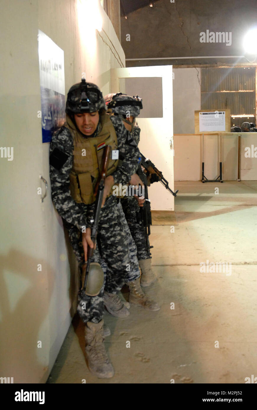 Getting into position. CONTINGENCY OPERATING SITE MAREZ, Iraq – Iraqi ...